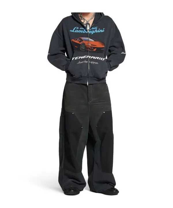 Balenciaga Ripped Baggy Jeans