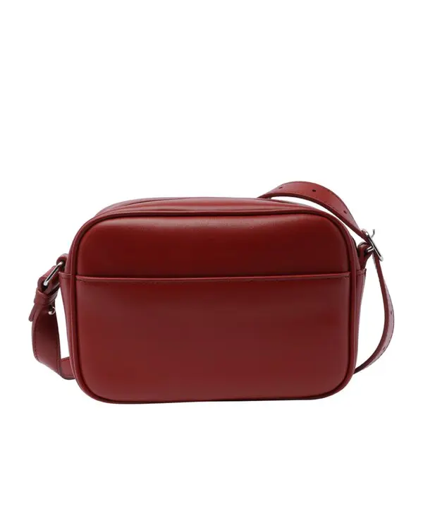 COURREGES Re-edition Logo Patch Zip-up Shoulder Bag - Red