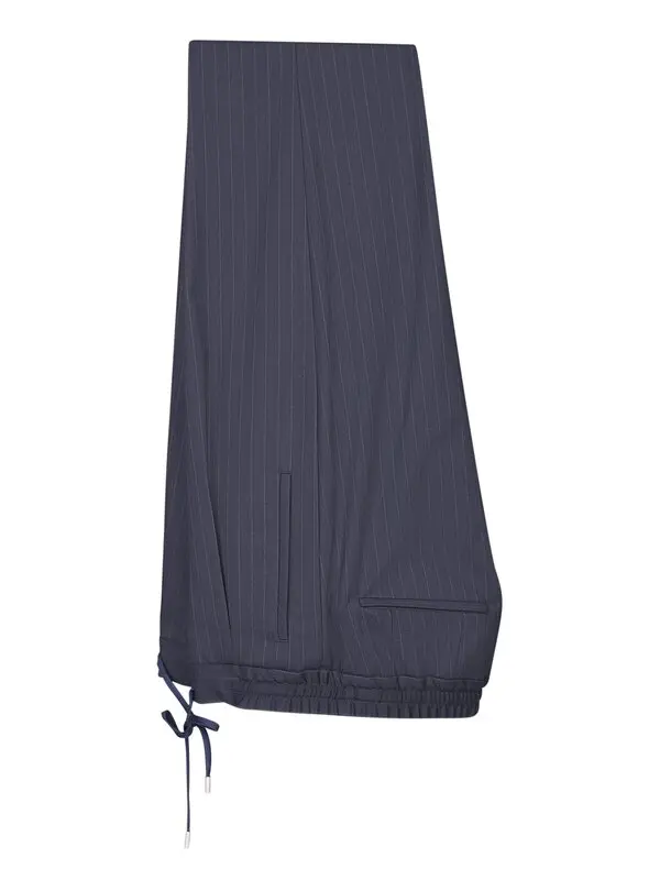 LARDINI Single Breasted Pinstriped Two-piece Suit - Blue