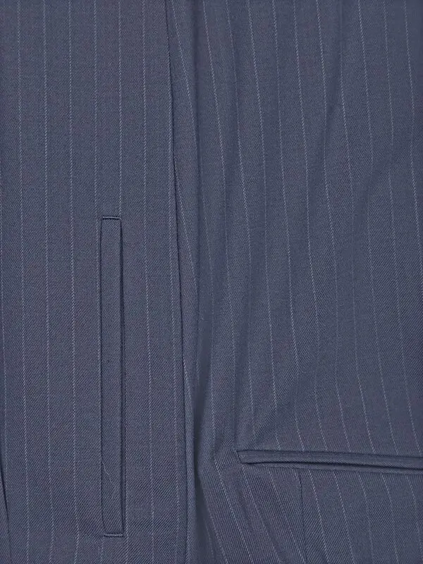 LARDINI Single Breasted Pinstriped Two-piece Suit - Blue
