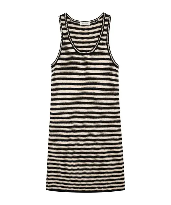 ANINE BING Sleeveless Striped Knit Dress