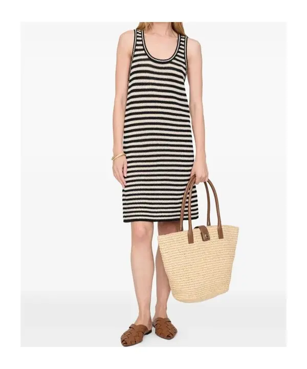 ANINE BING Sleeveless Striped Knit Dress
