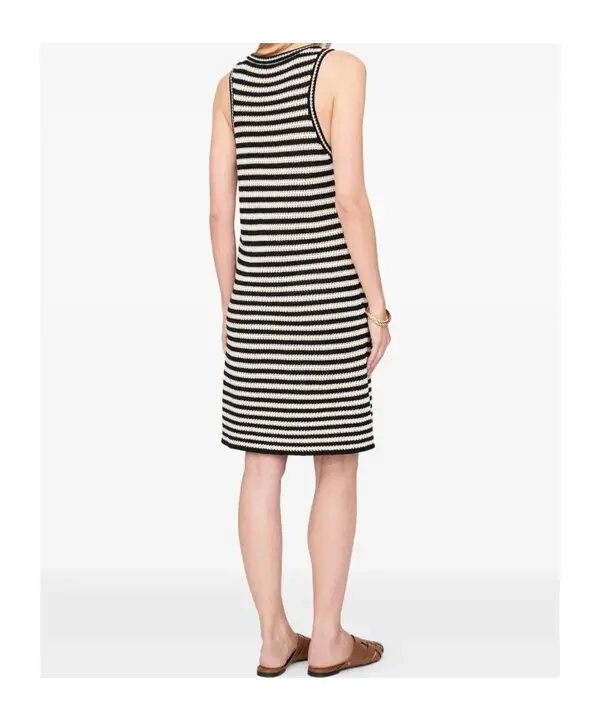 ANINE BING Sleeveless Striped Knit Dress