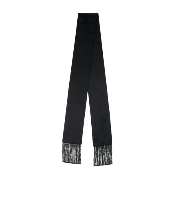 Alexander McQueen Skull Fringed-edge Scarf - Black