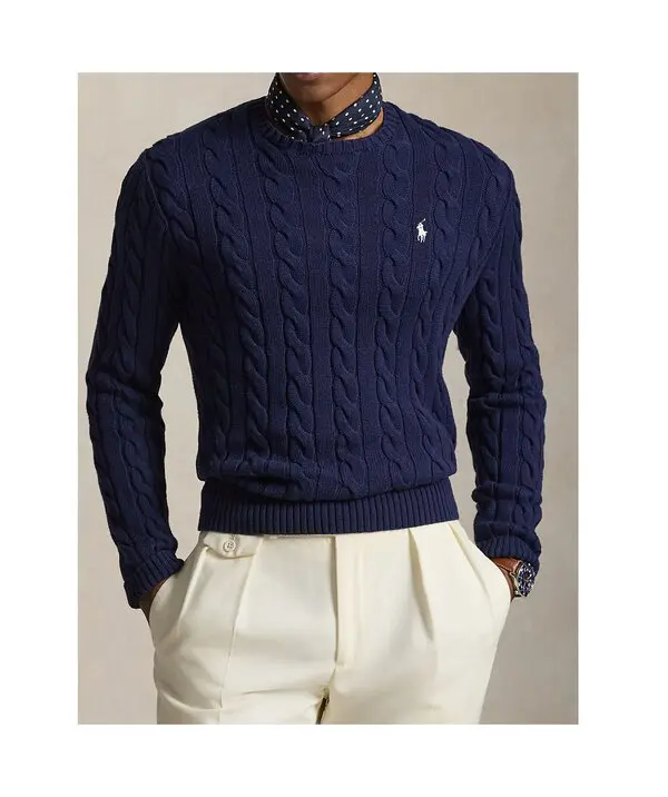 Polo Ralph Lauren Plaited Cable-knit Sweater - Blue