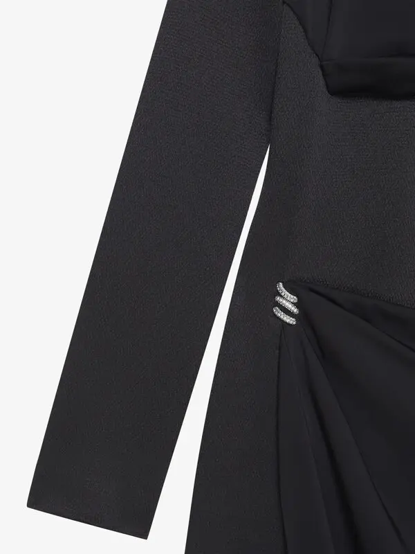 Givenchy Satin Dress With Crystal Embellishments