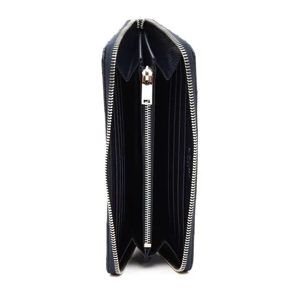 Saint Laurent Zipper Wallet - Dark Blue