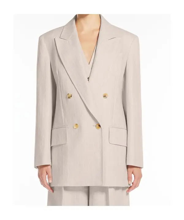 Max Mara Gerla Double-breasted Linen Blazer