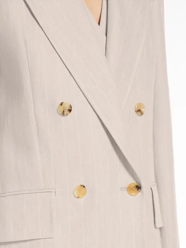 Max Mara Gerla Double-breasted Linen Blazer