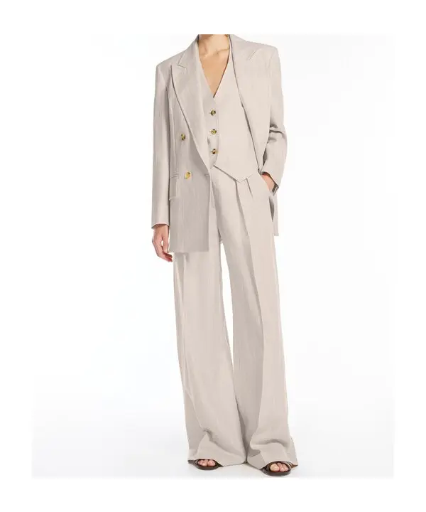 Max Mara Gerla Double-breasted Linen Blazer