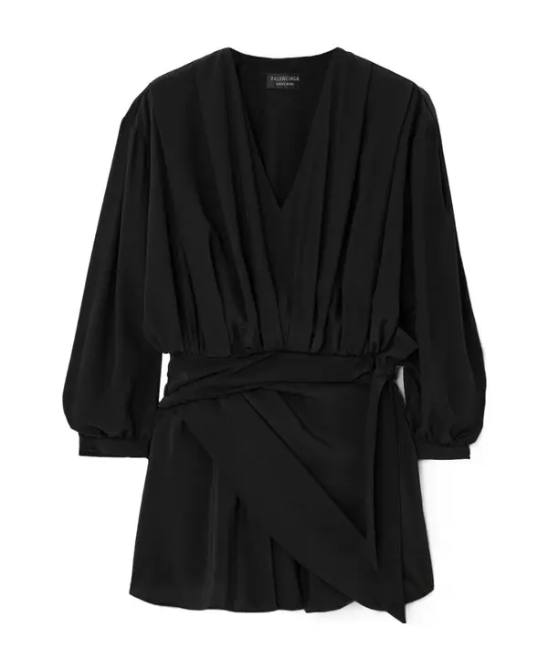 Balenciaga Tie Detailed Draped Dress