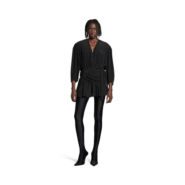 Balenciaga Tie Detailed Draped Dress