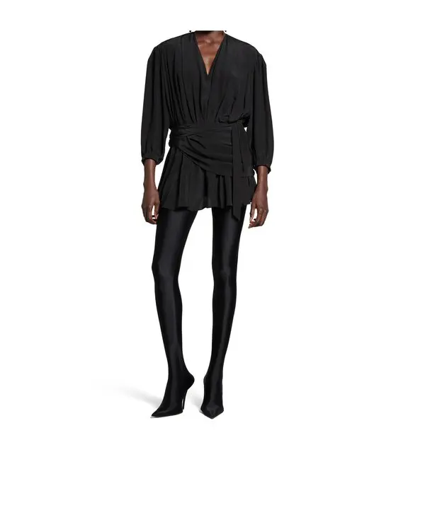 Balenciaga Tie Detailed Draped Dress