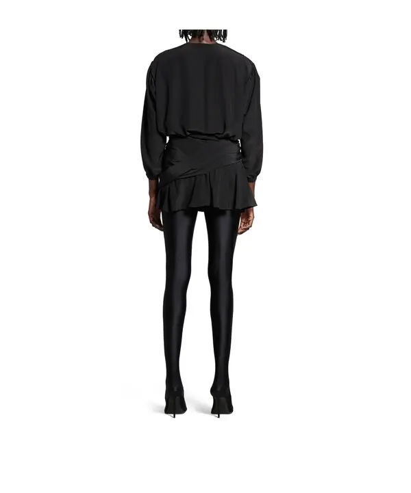 Balenciaga Tie Detailed Draped Dress