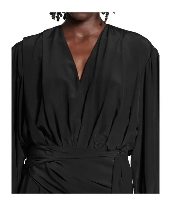 Balenciaga Tie Detailed Draped Dress
