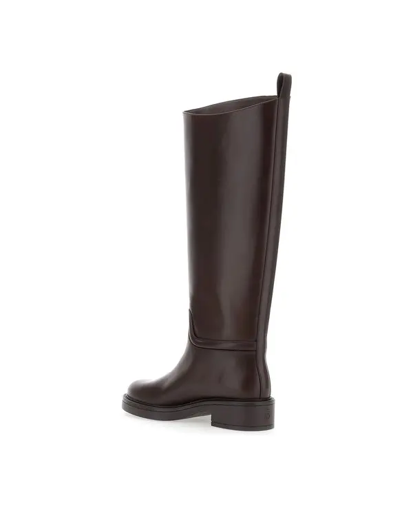 STUART WEITZMAN Round Toe Pull-on Boots - Brown