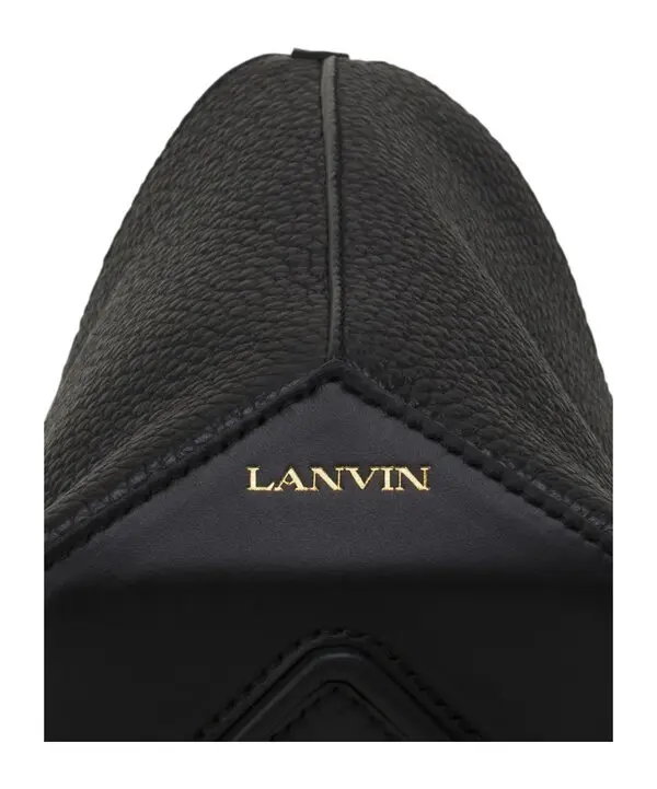 LANVIN Studded Drawstring Crossbody Bag - Black