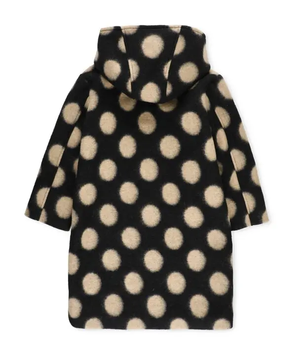 Monnalisa Polka Dot Hooded Coat