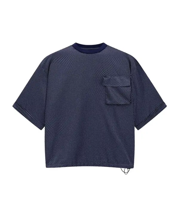 Giorgio Armani Micro Dot Short Sleeve Sweater