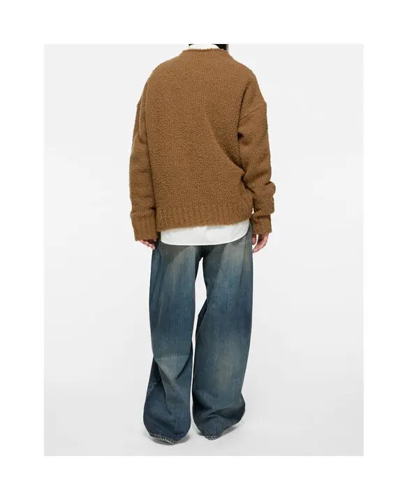 Acne Studios Teddy Bear Jacquard Crewneck Jumper - Brown
