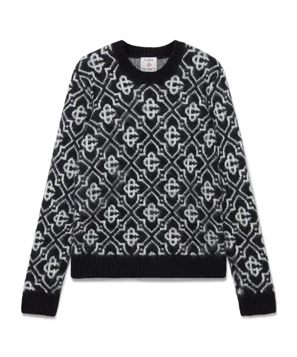 Casablanca Monogram Mohair Jumper - Black