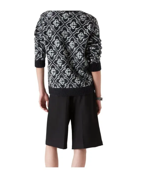 Casablanca Monogram Mohair Jumper - Black