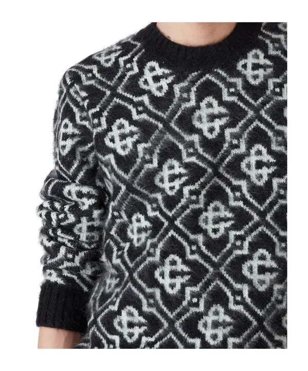 Casablanca Monogram Mohair Jumper - Black