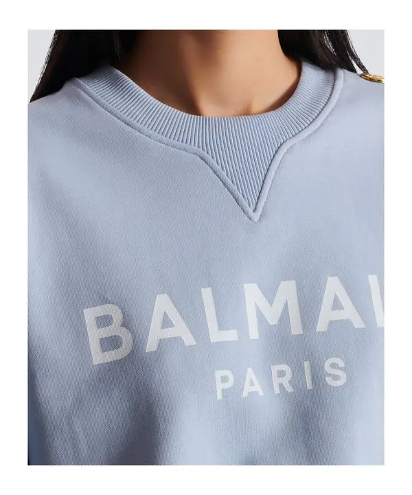 Balmain Paris Printed Crewneck Sweatshirt