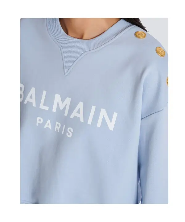 Balmain Paris Printed Crewneck Sweatshirt