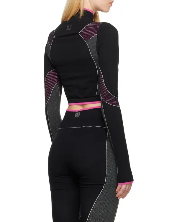Balmain High Neck Seamless Cropped Top