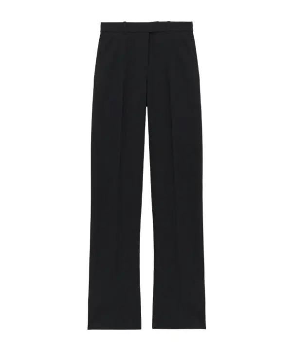 Alexander McQueen Gabardine Tailored Trousers With Flared Hem - Black