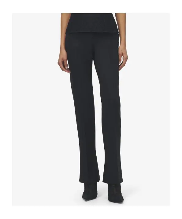Alexander McQueen Gabardine Tailored Trousers With Flared Hem - Black