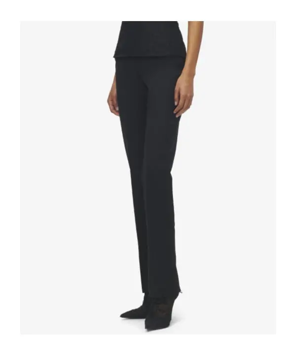 Alexander McQueen Gabardine Tailored Trousers With Flared Hem - Black