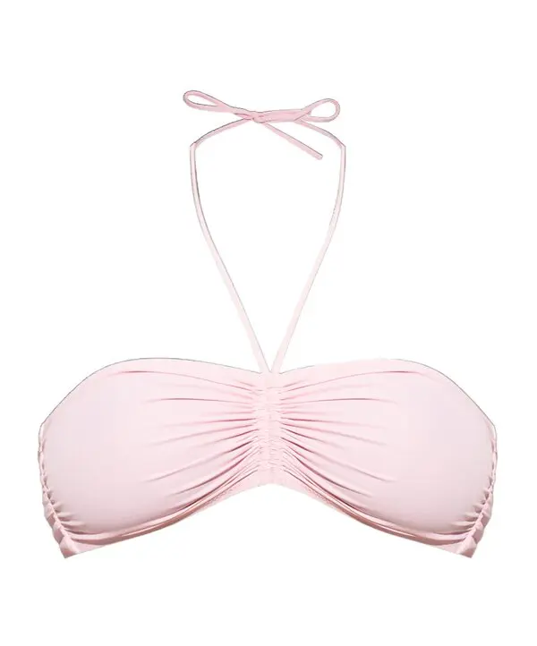 Dsquared2 Ruched Halterneck Bikini Top - Pink
