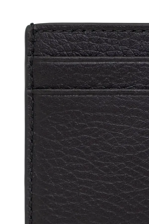 Bally Logo Printed Stripe Detailed Cardholder - Black
