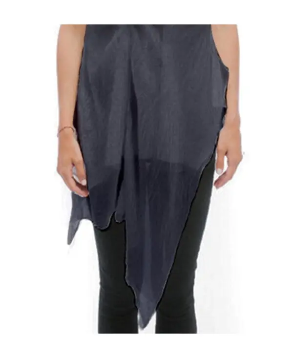 MARC LE BIHAN Asymmetrical Pleated Detail Top