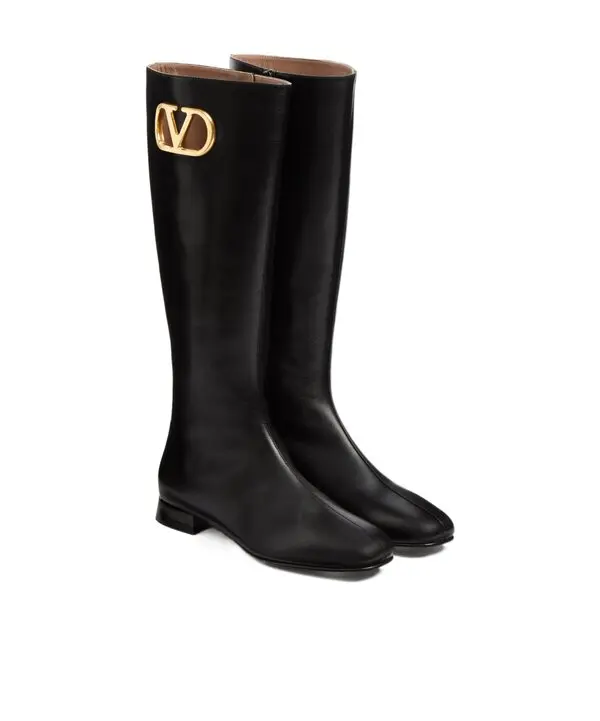 Valentino Garavani Vlogo Signature Kidskin Boots