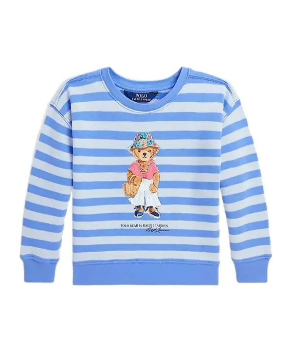 Polo Ralph Lauren Bear Detail Striped Sweatshirt - Blue