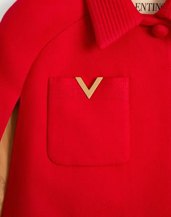 Valentino Garavani Drill Double Cape - Red
