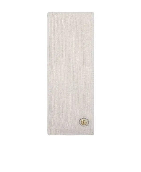 Gucci Logo Patch Knit Scarf