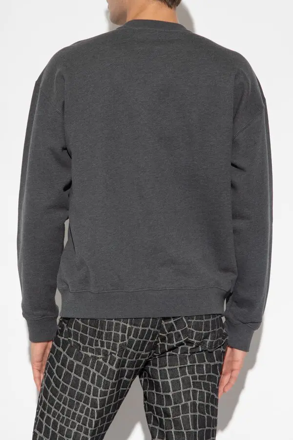 Versace Logo Embellished Crewneck Sweatshirt