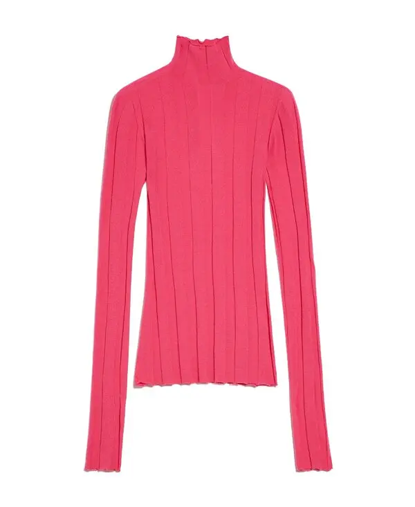 Sportmax High-neck Wide-ribbed Knit Top
