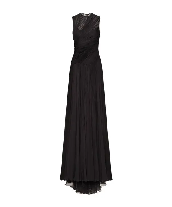 Valentino Garavani Round Neck Sleeveless Gown