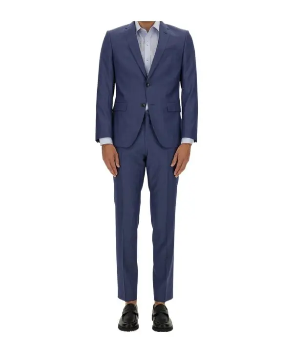 Hugo Boss Herringbone Slim-fit Suit - Blue