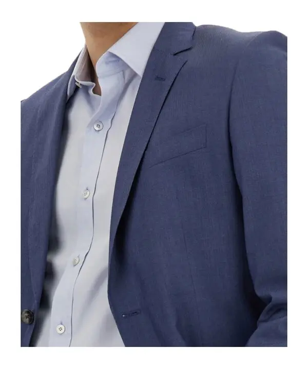 Hugo Boss Herringbone Slim-fit Suit - Blue