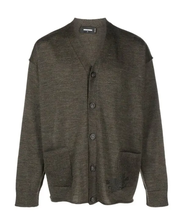 Dsquared2 V-neck Virgin Wool Cardigan