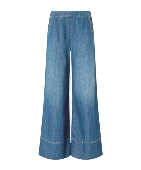 Pinko Spiaggia Wide-leg Jeans - Light Blue