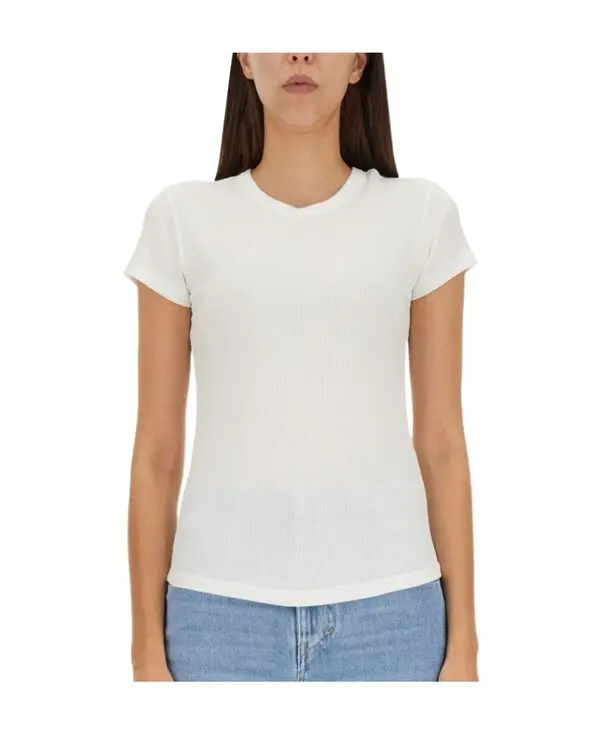 Isabel Marant Étoile Slim Fit Ribbed Top - White