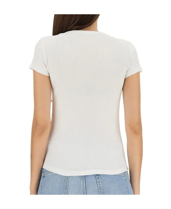 Isabel Marant Étoile Slim Fit Ribbed Top - White