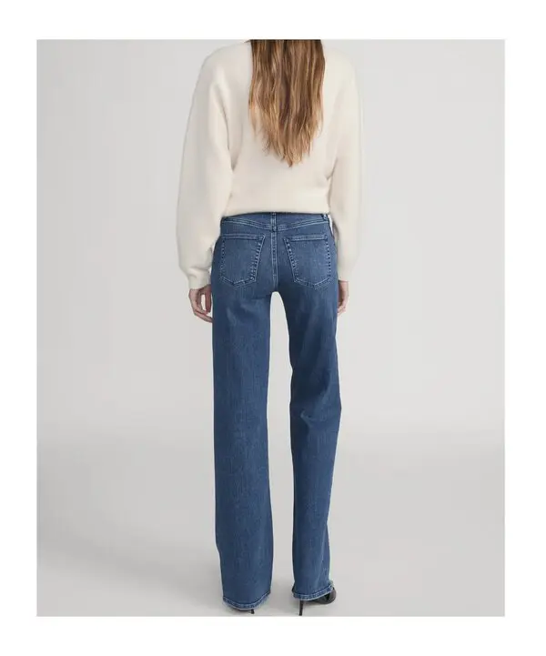 FRAME High-waisted Straight-leg Jeans - Blue